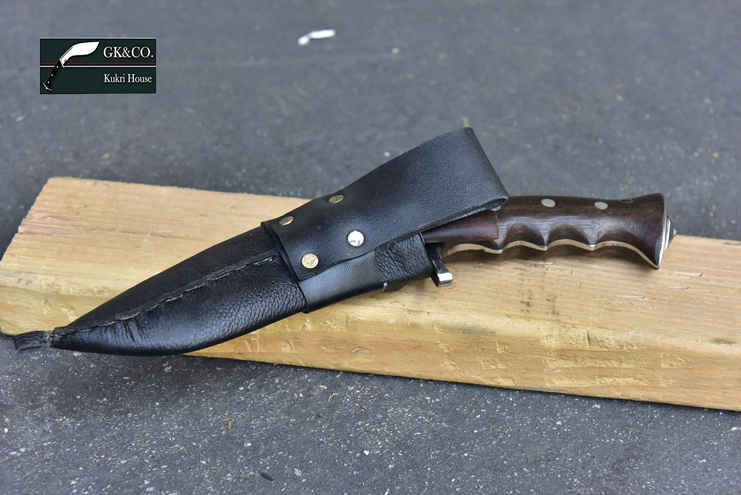 GK&CO. Kukri House Genuine kukri/khukuri - 6 Inch Iraqi Panawal Angkhola Gripper Handle Black Sheath Hand Made in Nepal…