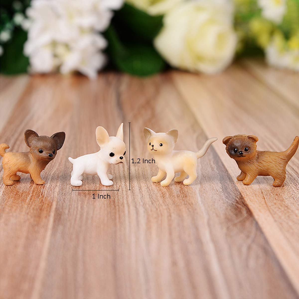 GuassLee Mini Plastic Puppy Dog Figurines for Kids, 28 Pack High Imitation Detailed Hand Painted Realistic Small Dog Figurines Toy Set