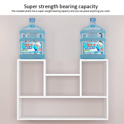 QQXX Wood Wall Mount Bookshelf,3 Tier Floating Shelves,Modern Wall Organizer Cabinets,Photos Cds Shelf,Wall Mounted Storage Rack for Kids Room Livingroom Bedroom Bathroom Kitchen