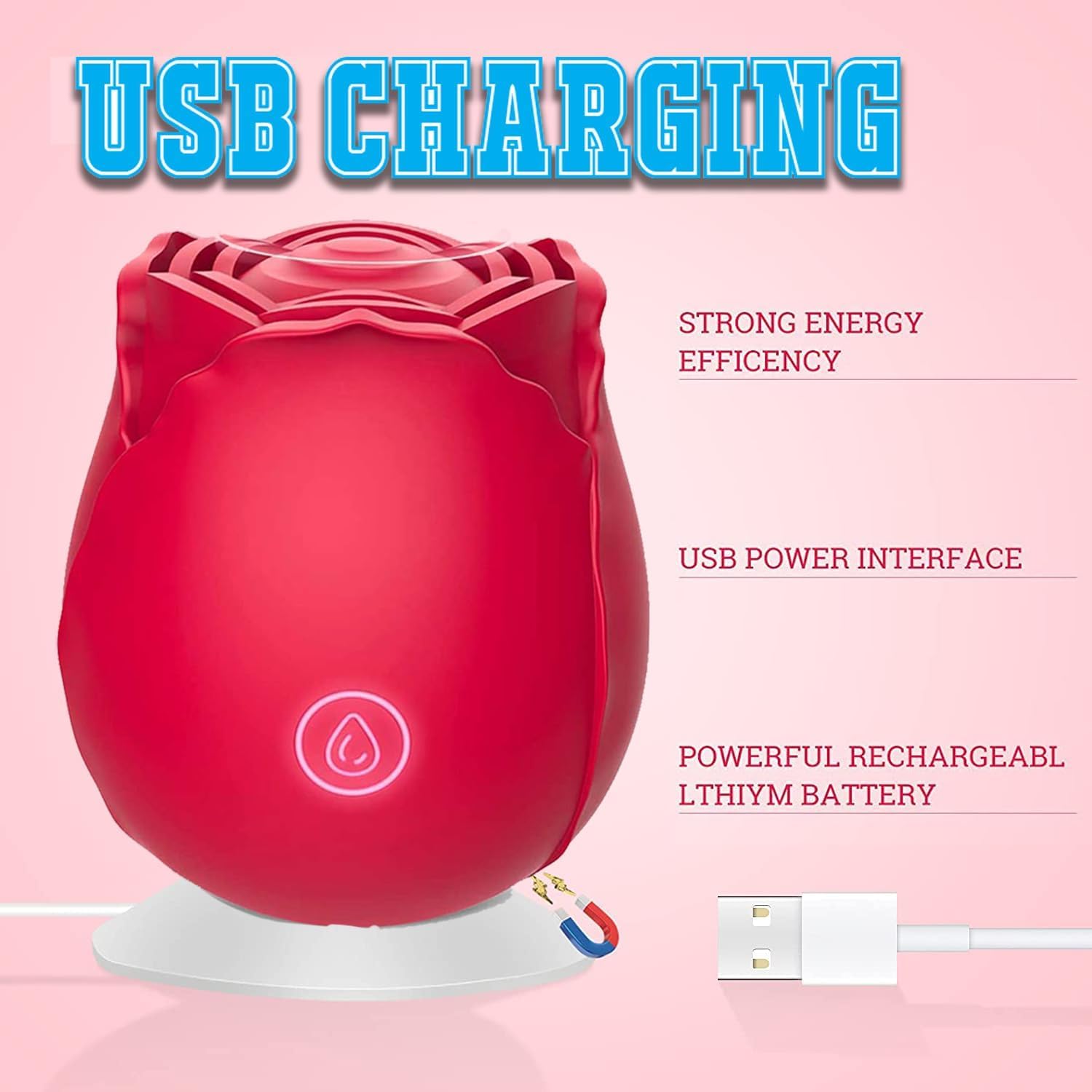 Happy Meeting Rose Sucking Vibrator Rechargeable Sex Toy