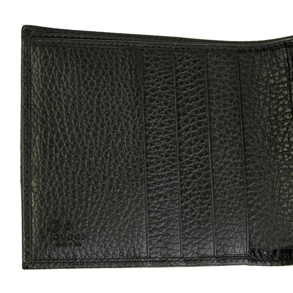 Gucci Men's Black GG Canvas Bi-fold Wallet 150413 G1XWN 8615