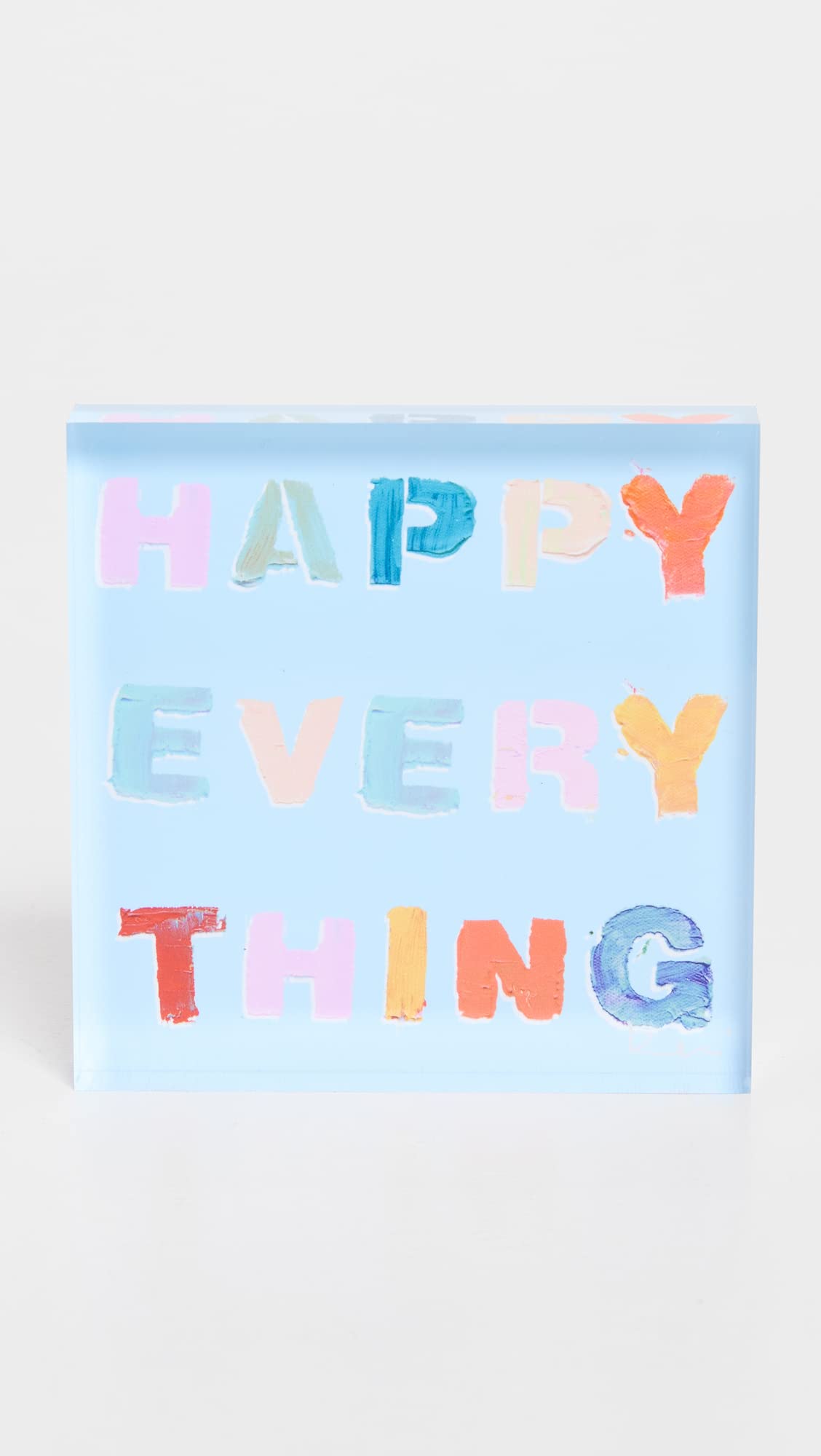 Kerri Rosenthal Women's 4x4 Block of Love Happy Everything, Multi, One Size