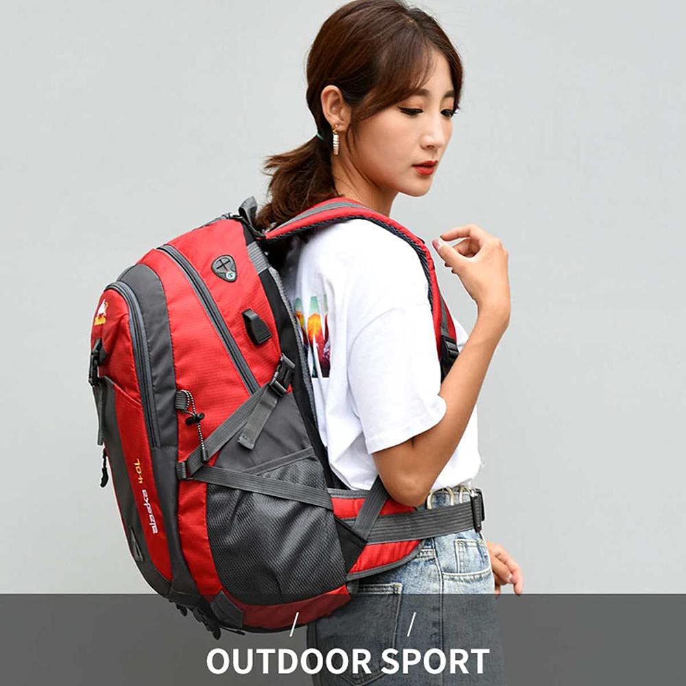 KDFJ Camping Backpack Hiking Waterproof Trekking Bag Outdoor Travel Rucksack Cycling Mountaineering Backpacks-Deep Blue_40L