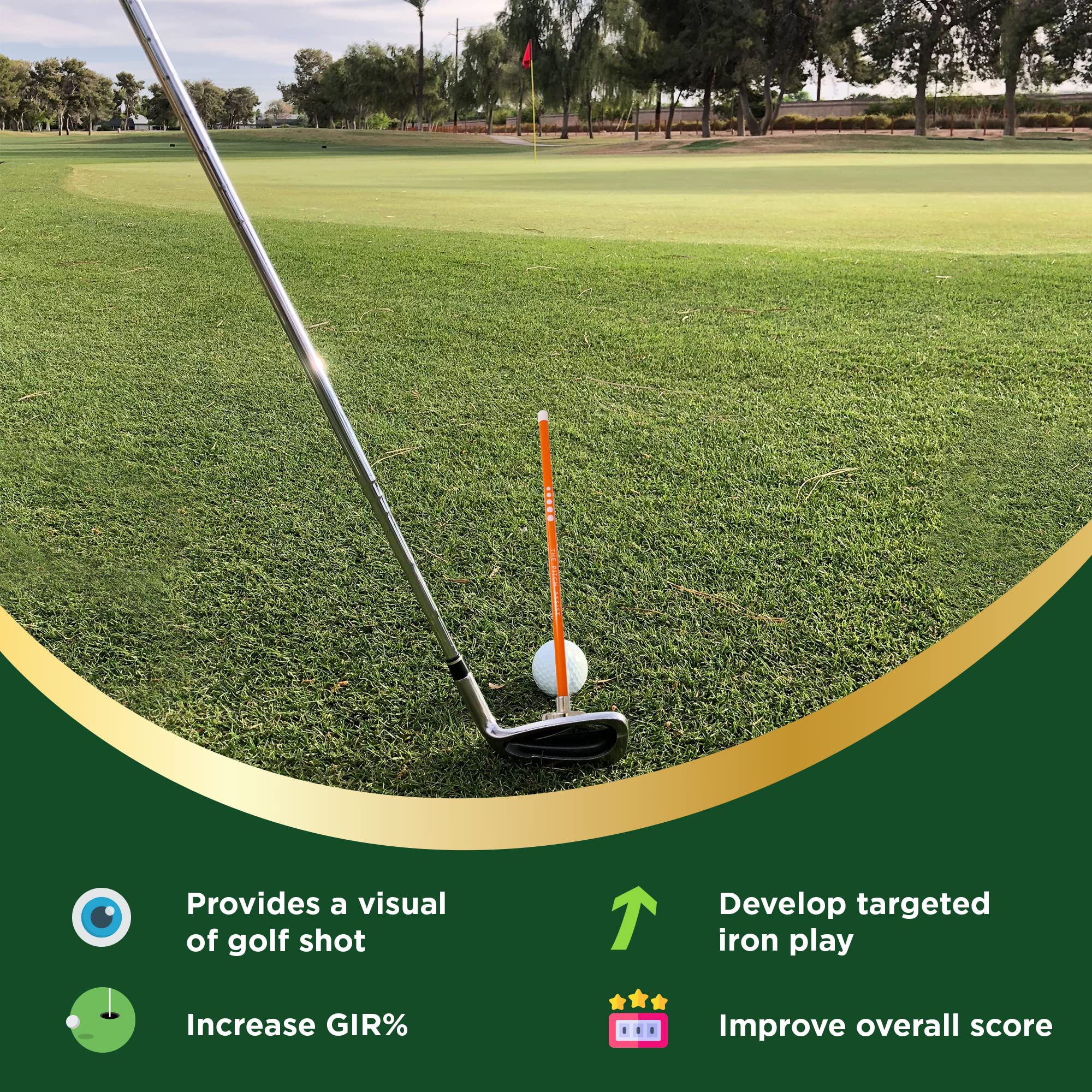 Golf Alignment Rods: Magnetic Club Alignment Stick Demonstrates Correct Golf Swing Aim, Golf Training Aid Magnet Lie Angle Tool Training Aids Visualize and Align Your Golf Shot, Orange