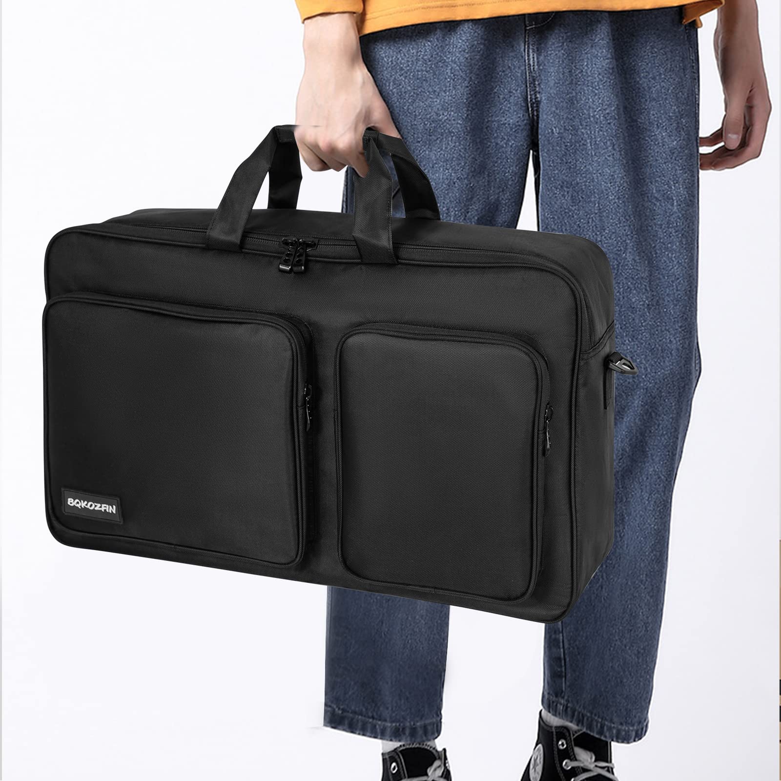 IBVIVIC Lightweight Oxford Storage Case, Fits Pioneer DDJ SR SR2 RR Denon MC4000 Numark NVII Mixtrack Pro 3 NV Platinum, Black