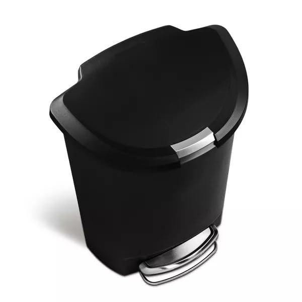 TRoMI 13.2 Gallon Semi Round Plastic Step Trash Can, DKP2G3