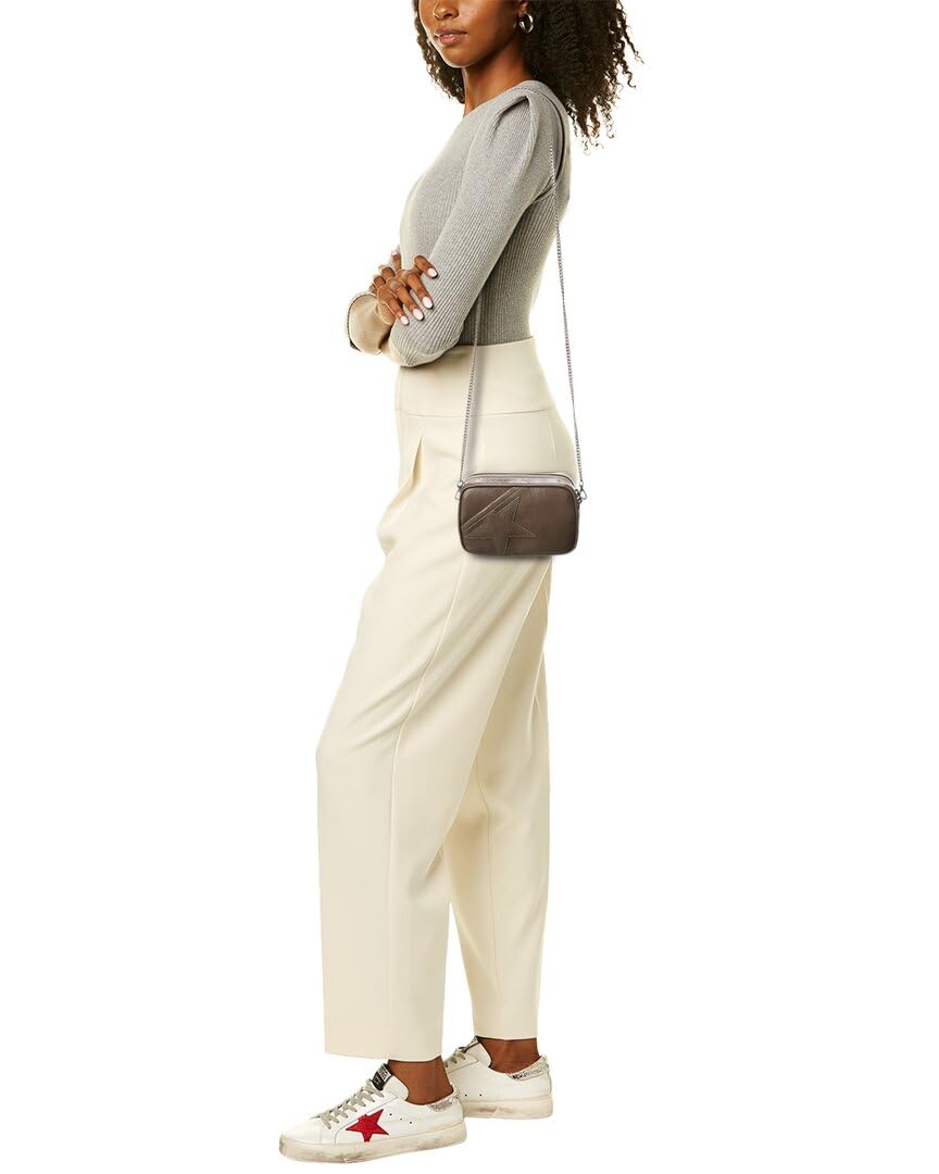 Golden Goose Star Mini Leather Crossbody, Beige