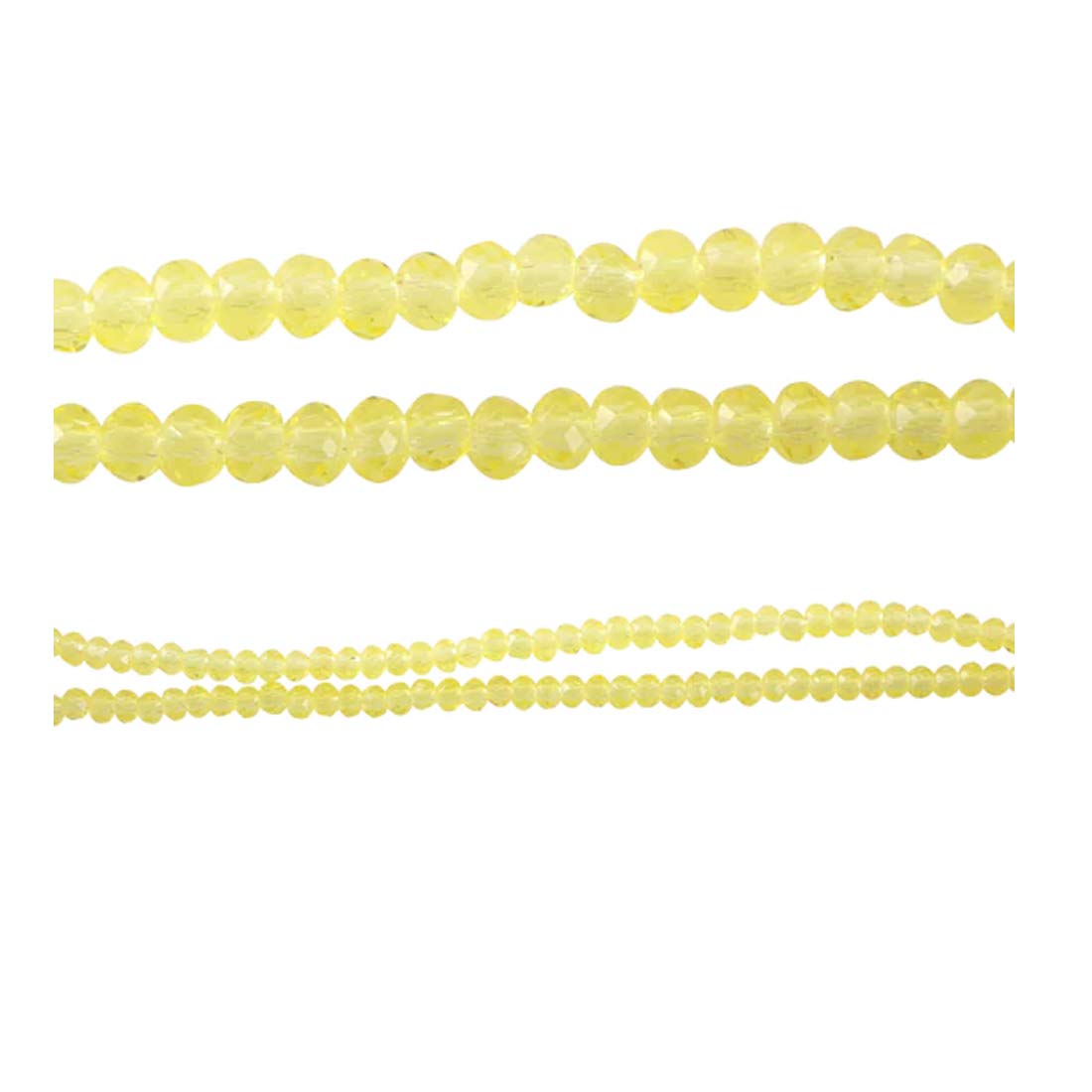 Glass Faceted Rondel Beads by Bead Landing, 3mm (Yellow)