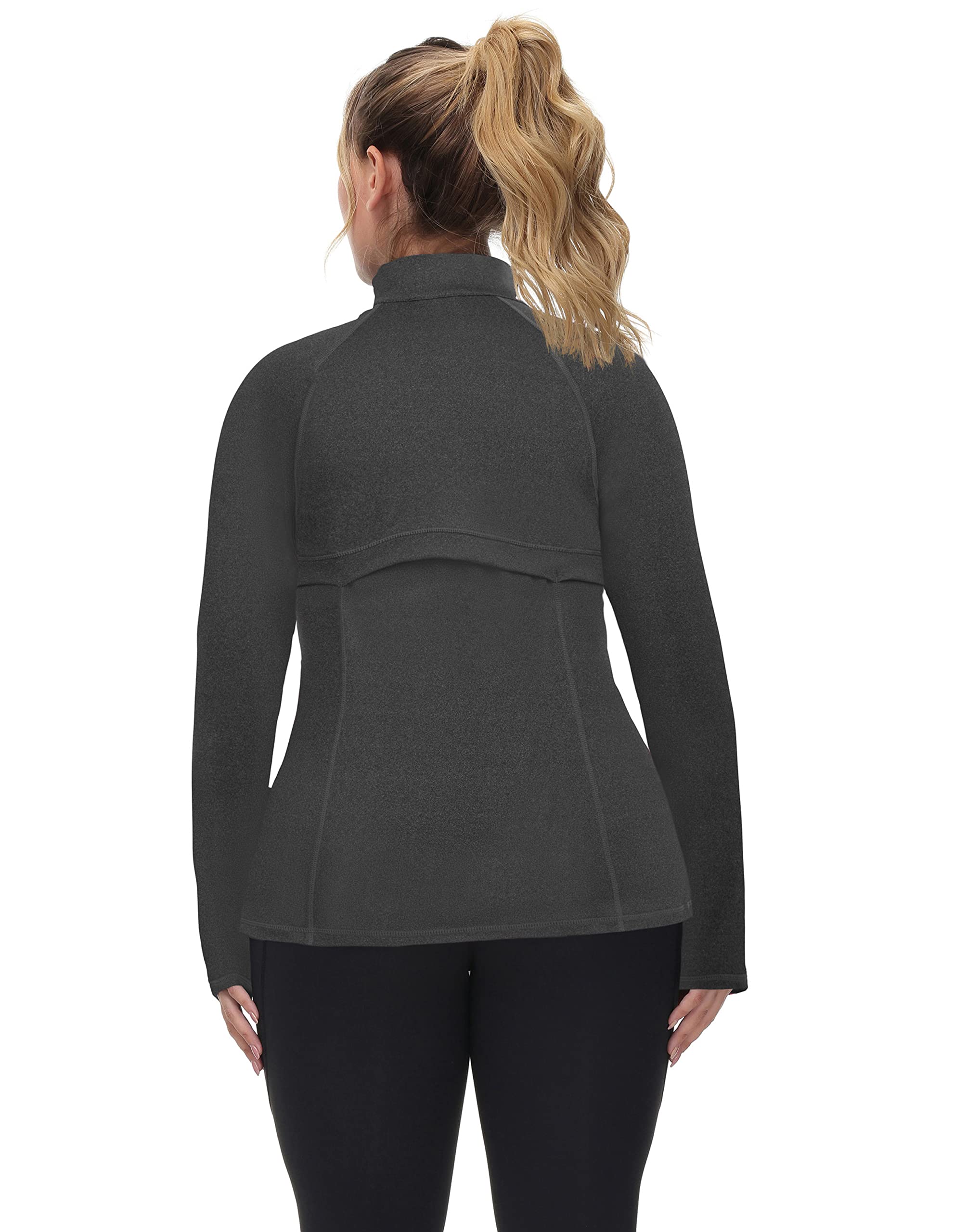 Hanna Nikole Womens Yoga Jacket Plus Size Slim Fit Athletic Gym Workout Track Activewear Dark Grey 18W