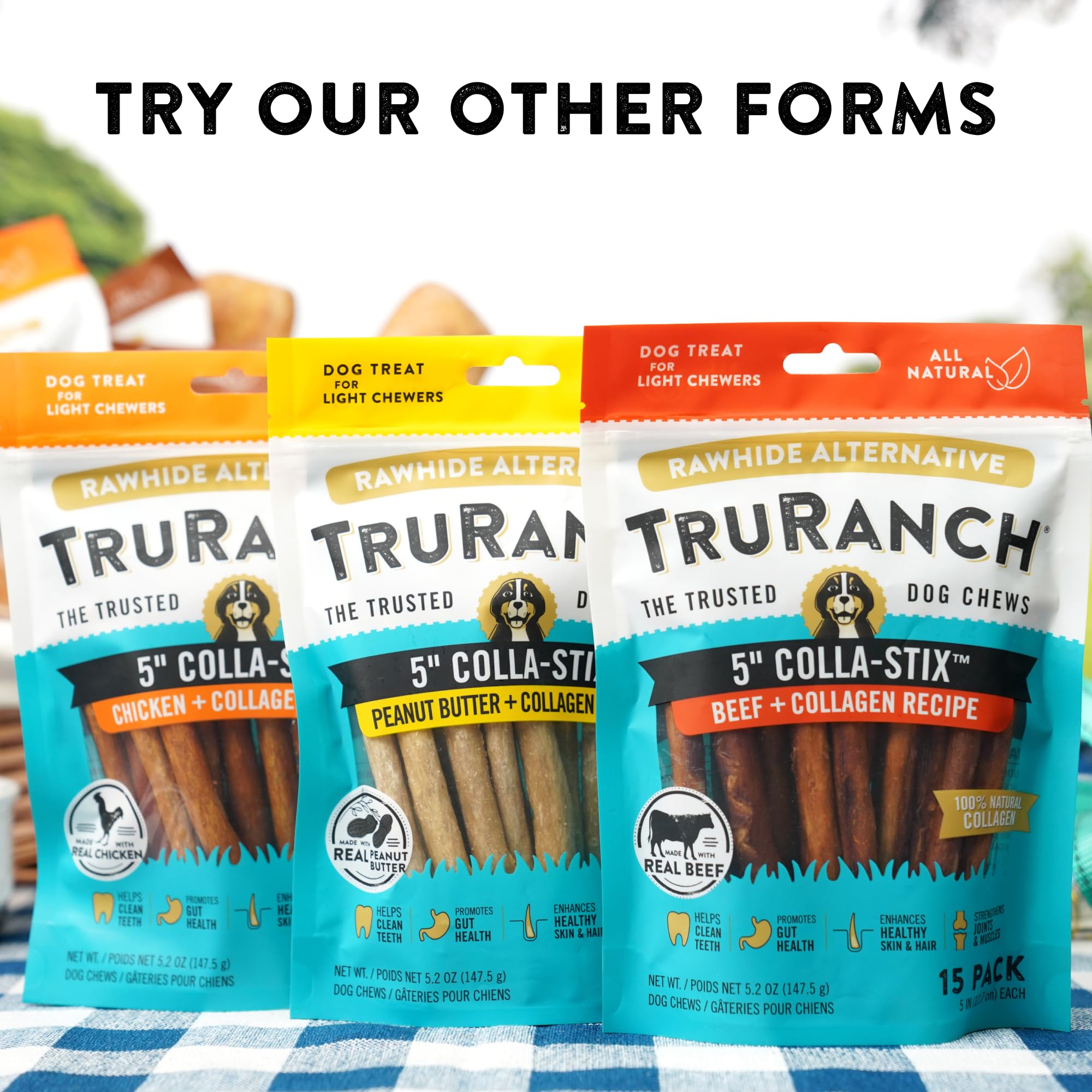 TRURANCH Large Pork Skin Rolls, Chicken-Wrapped Jerky, Made with Real Pork Skin, Rawhide Alternative, Healthy Dog Chews, 1 Bag, 2 Count