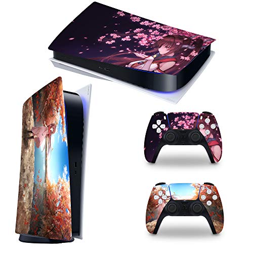 Japan Girl Collection PS5 Standard Edition Console and Controller 5 Controller Skin Set - PlayStation 5 Vinyl