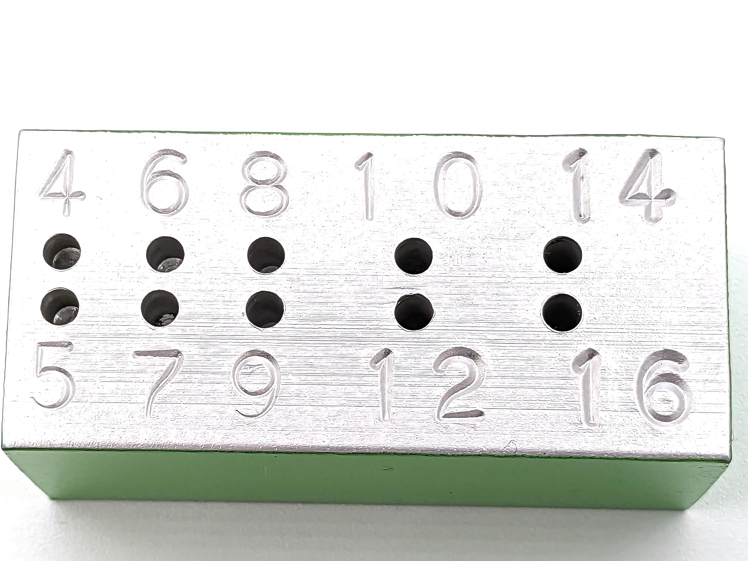Highly Accurate Aluminum Tungsten Stick-out Gauge for TIG Welding, Wrapped in Lime Green Powder Paint. Made in USA
