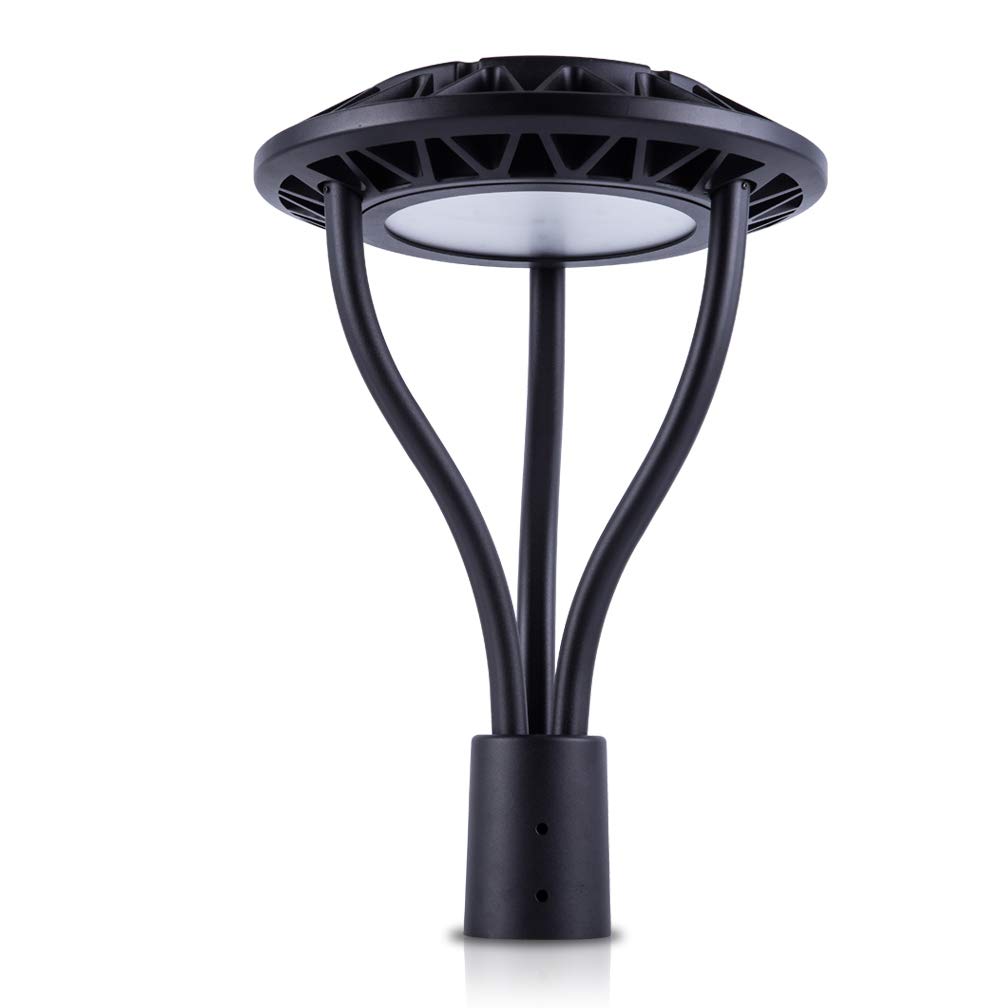 HOLDWILL 1 Pack LED Post Top Pole Light, 150W(700W Equivalent) White Daylight 5000k led Area Street Garden Lighting Lamp, UL DLC Listed 100-277V AC LED Circular Area Lights