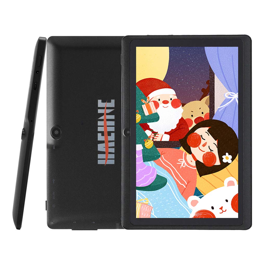 Haehne 7 inch Tablet, Android 9.0 Pie, Quad Core Processor, 1GB RAM 16GB Storage, IPS HD Display, Dual Camera, WiFi Only, Bluetooth, Black