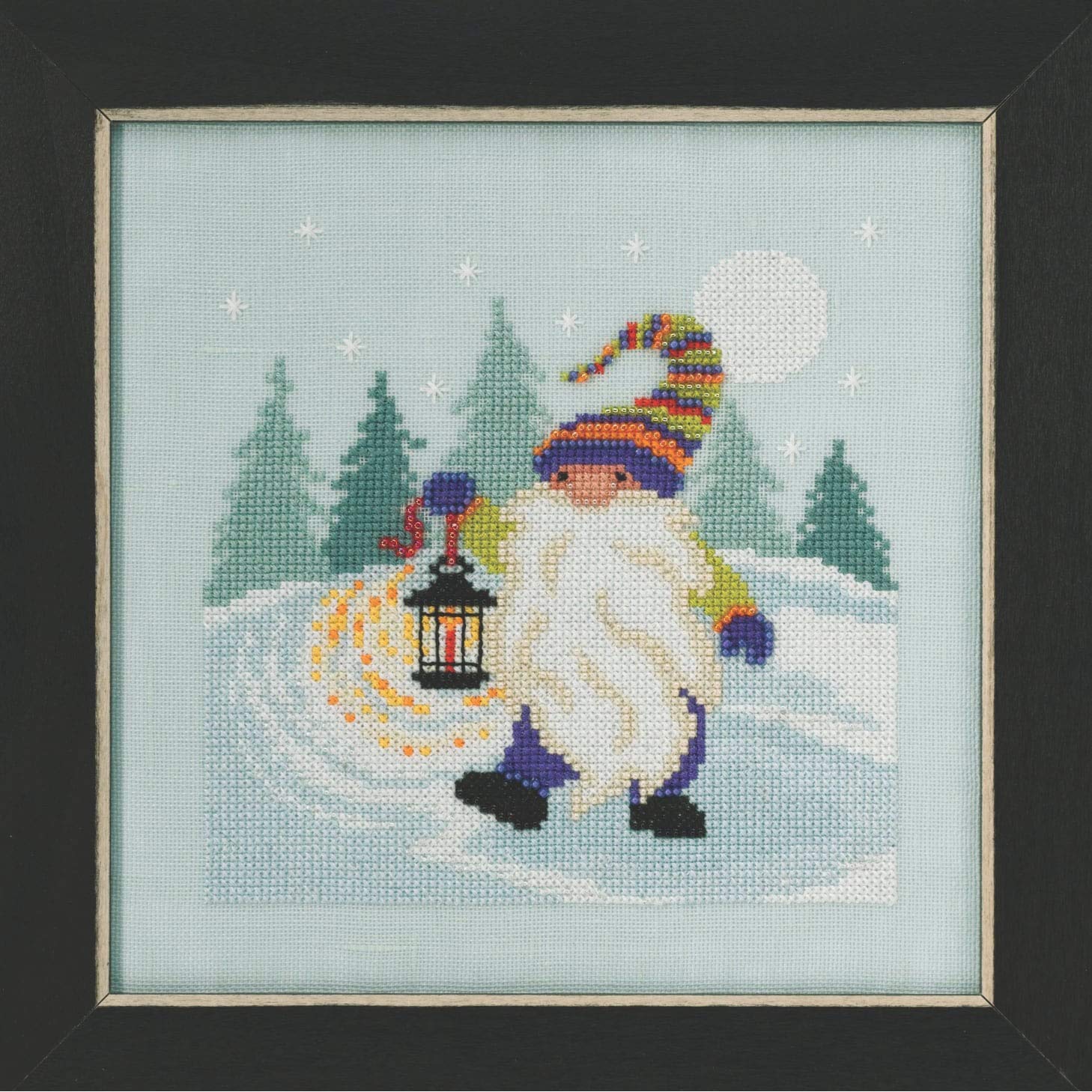 Hiking Gnome Beaded Counted Cross Stitch Kit Mill Hill 2020 Gnome Quartet MH172014