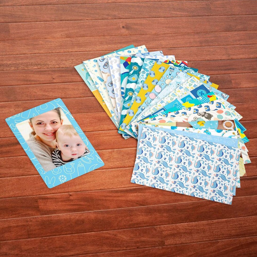 Fujifilm instax Mini Instant Film (20 Exposures) + 20 Sticker Frames for Fuji Instax Prints Emoji Package + Photo4Less Cleaning Cloth – Deluxe Accessory Bundle