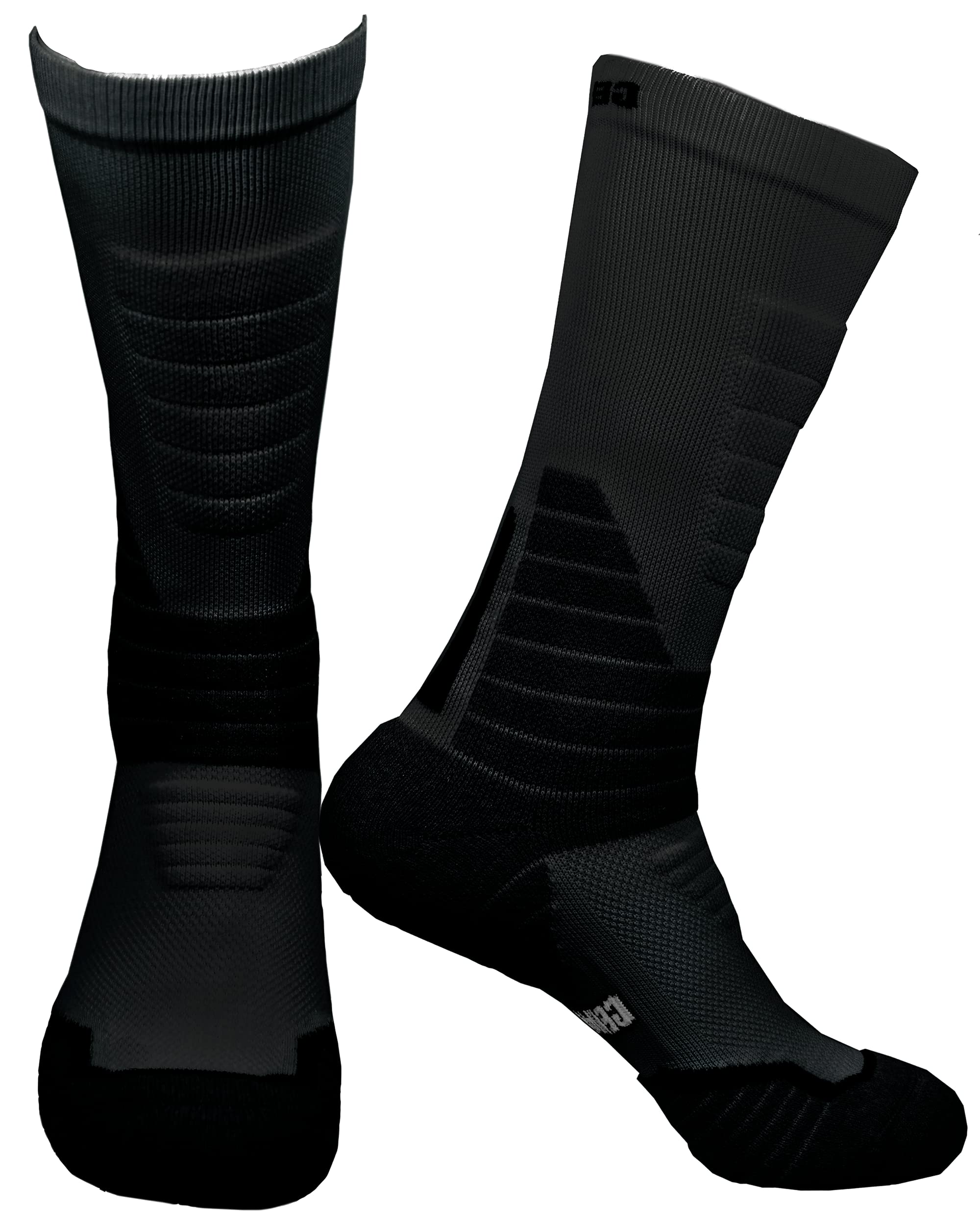 Hiking Work Boot Socks for Men & Women w/Anti-Stress Moisture Wicking Germanium & Coolmax All Season 2 pairs XXL