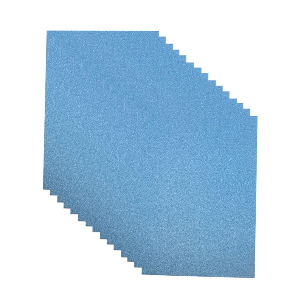 Glitter Cardstock, 250 GSM,15 Sheets, Glitter Paper for Crafts, Birthday and Wedding Party Decorations, Gift Box Packing and Other DIY Projects, 8 X 12 Inches (Sky blue 15 sheets)