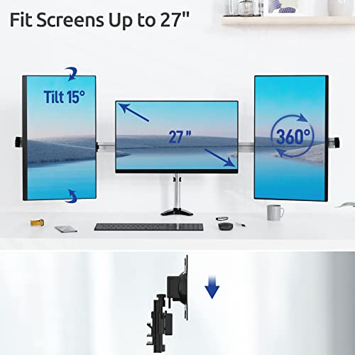 JYLH JOYSEEKER Electric Adjustable Height Desk and Triple Monitor Mount