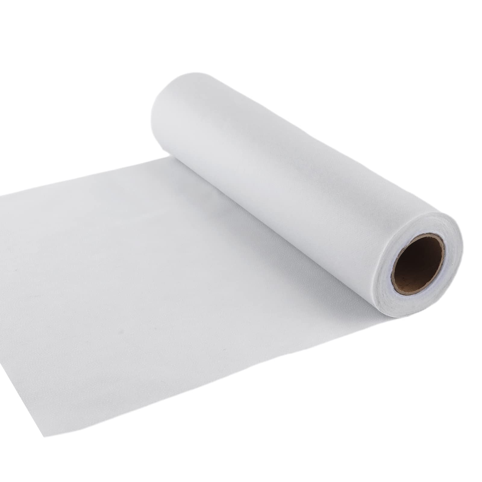 Fusible Interfacing, 11.6" x10.9yd Polyester Non-Woven Interfacing Single-Sided Iron on Interfacing Lightweight Medium Weight Iron-On Interfacing for Sewing Quilting Crafting