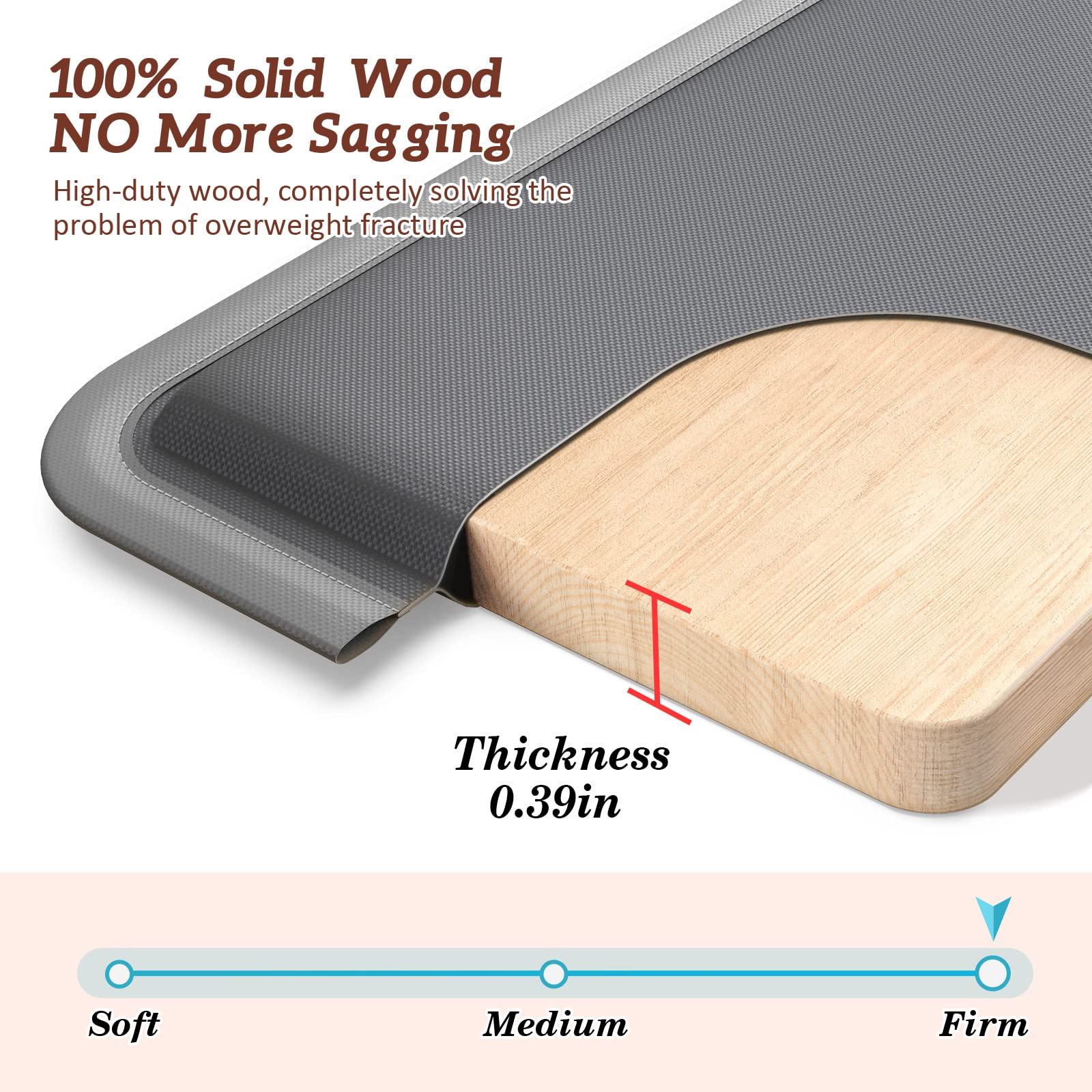 Jin&Bao Couch Cushion Support for Sagging, Heavy Duty Solid Wood Sofa Cushion Support 21＂- 45＂ for Loveseat- Couch Supporter Under The Cushions Board 100% Saver Sagging