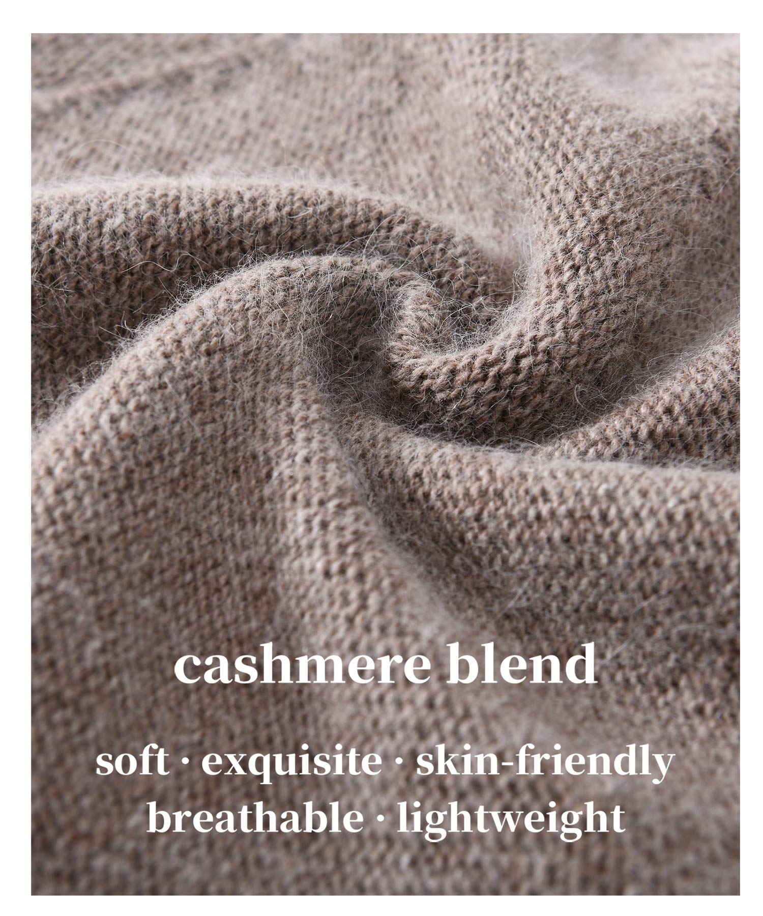 jaxmonoy Cashmere Slouchy Knit Beanie Hat for Women Winter Soft Warm Ladies Fleece Wool Knitted Skull Beanies Cap - Brown