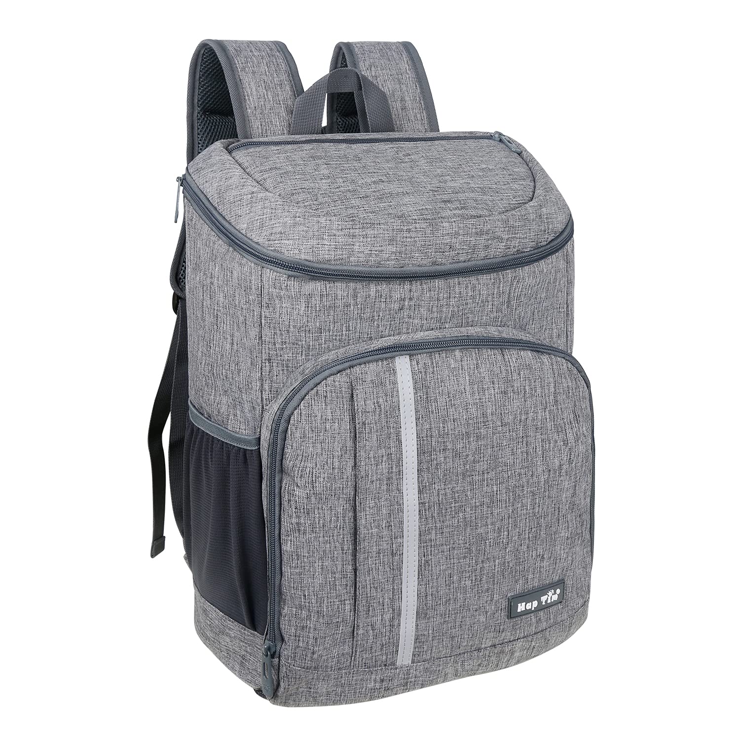 Hap Tim Backpack Cooler Insulated Waterproof Picnic Backpack 30 Can Soft Sided Grey for Beach,Camping,Hiking,Lunch(1002-G)