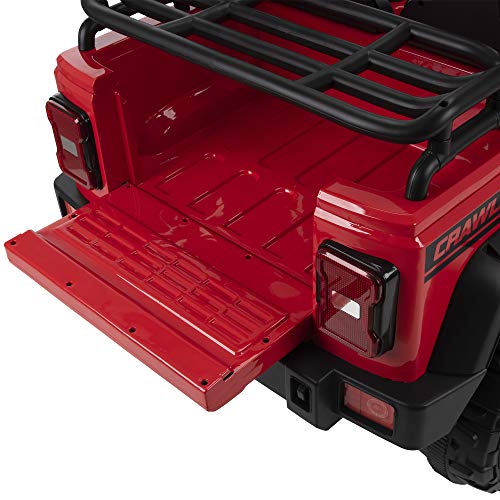 Huffy Kids Electric 24V Two Seater Ride On Crawler Truck, Red