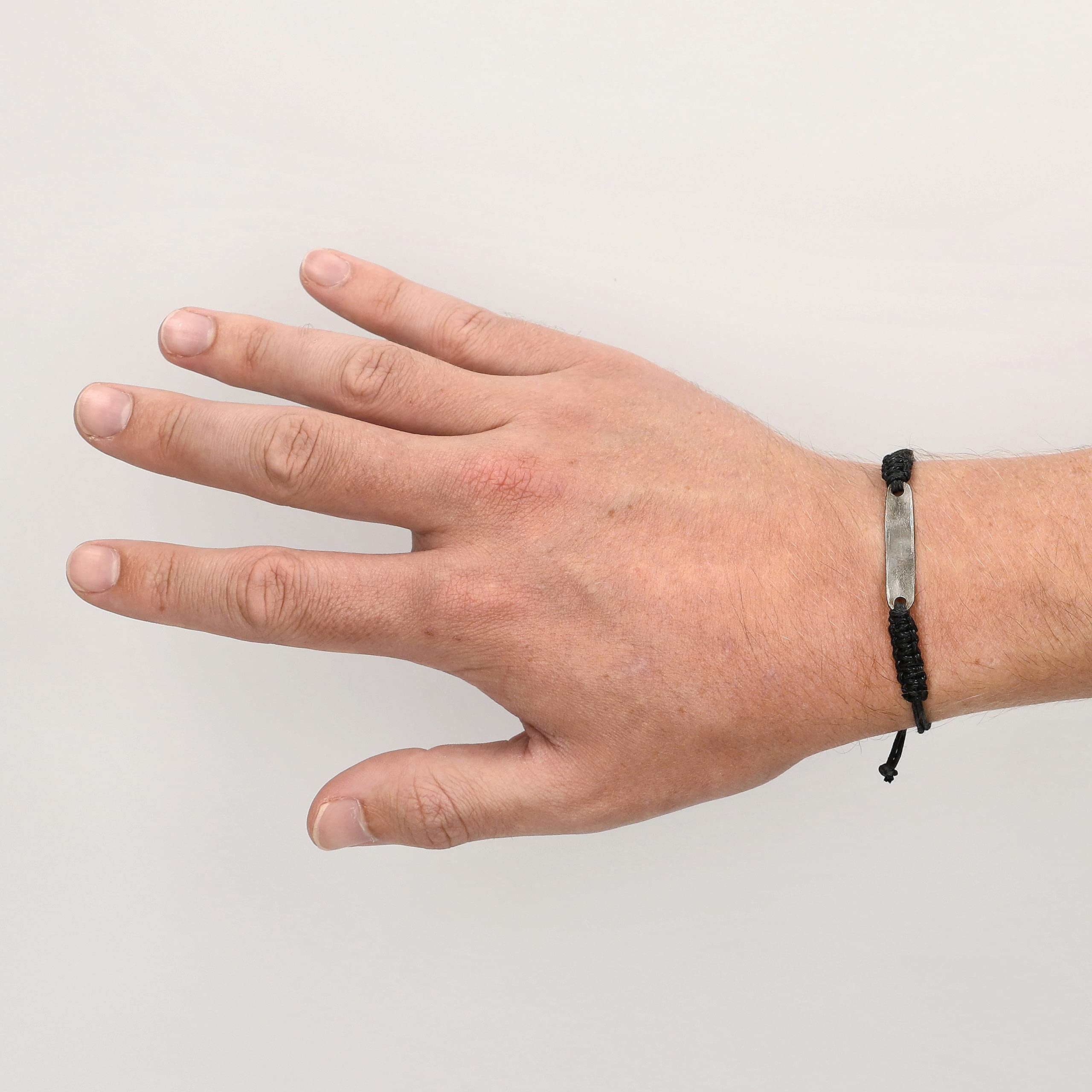 JIM GREEN Freedom Bracelet-Collected Snares are Reworked into a Handmade Symbol of Hope Forming our Handcrafted Bangle Cuff with Authentic Craftsmanship in every Wristband (Black, Adjustable)