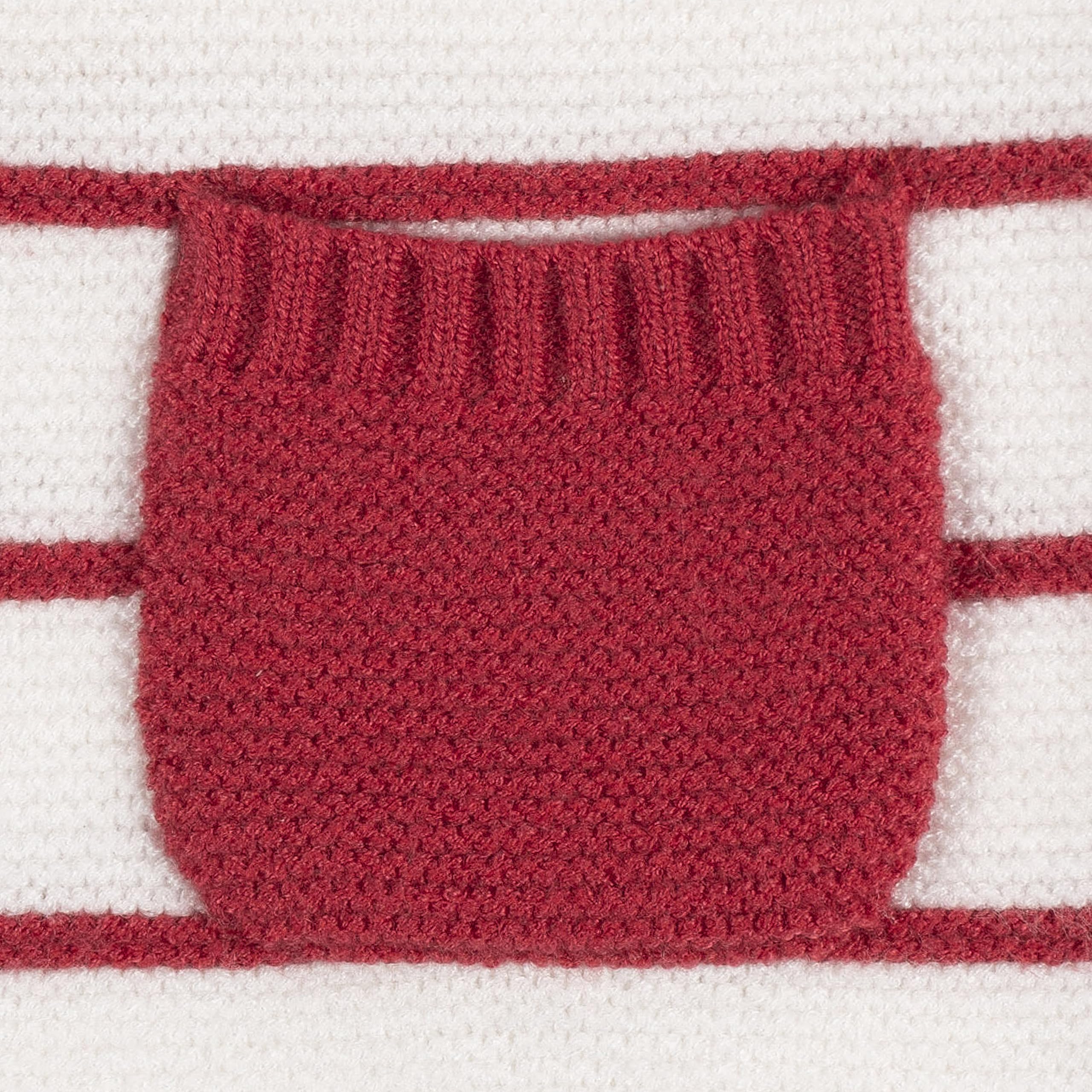 Gerber Baby Boys' Sweater Knit Romper Jumpsuit, Red & White, 0-3 Months