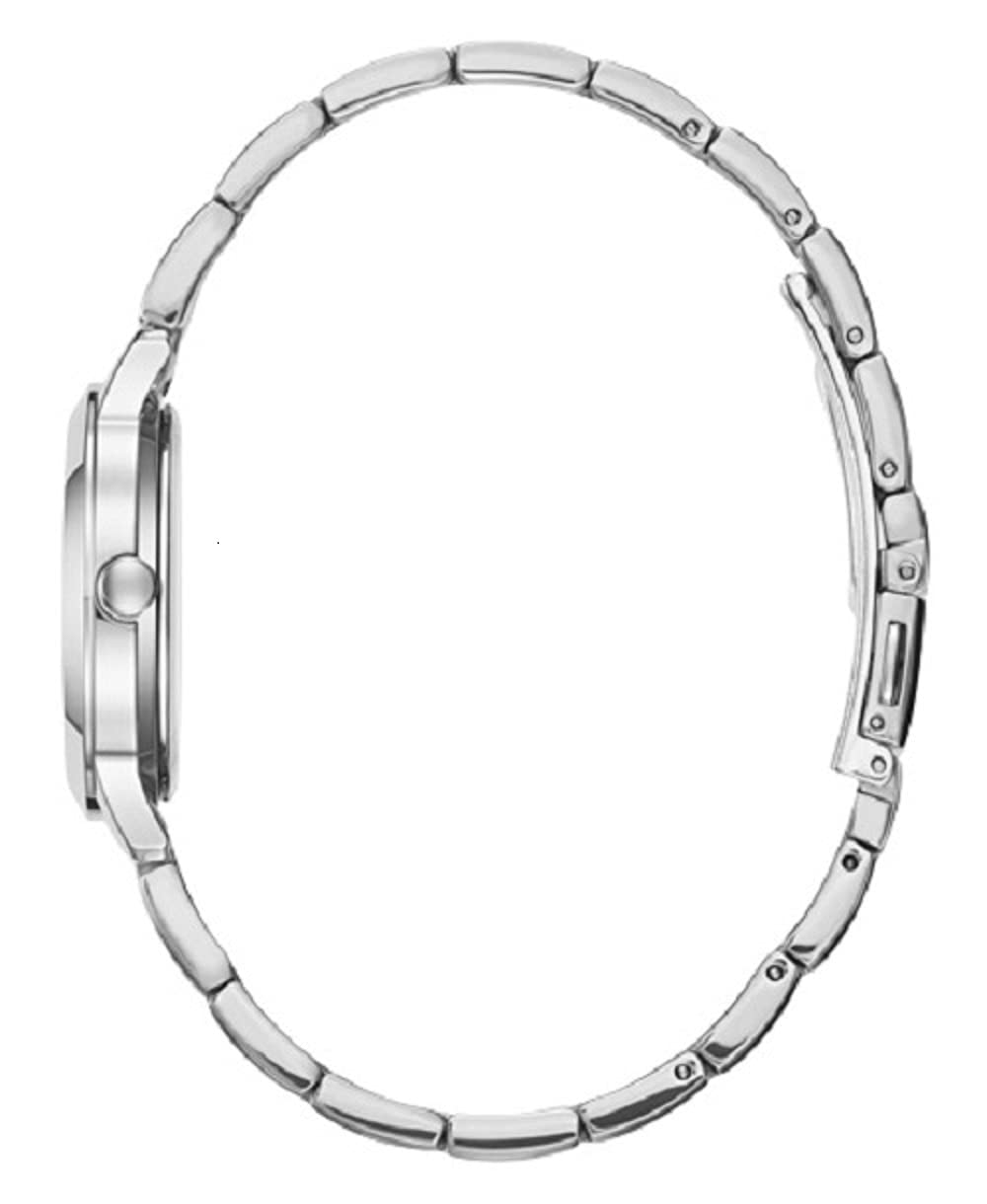GUESS Women Quartz Watch with Stainless Steel Strap, Silver, 14 (Model: U0989L9)