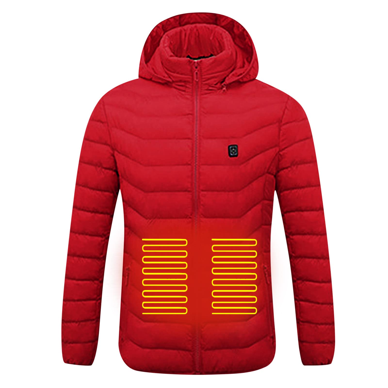 GobdXE Outdoor Fishing Skiing Clothing Via Coat Heated Heated For Riding Women's Coat Spotlight Jacket (Red, L)