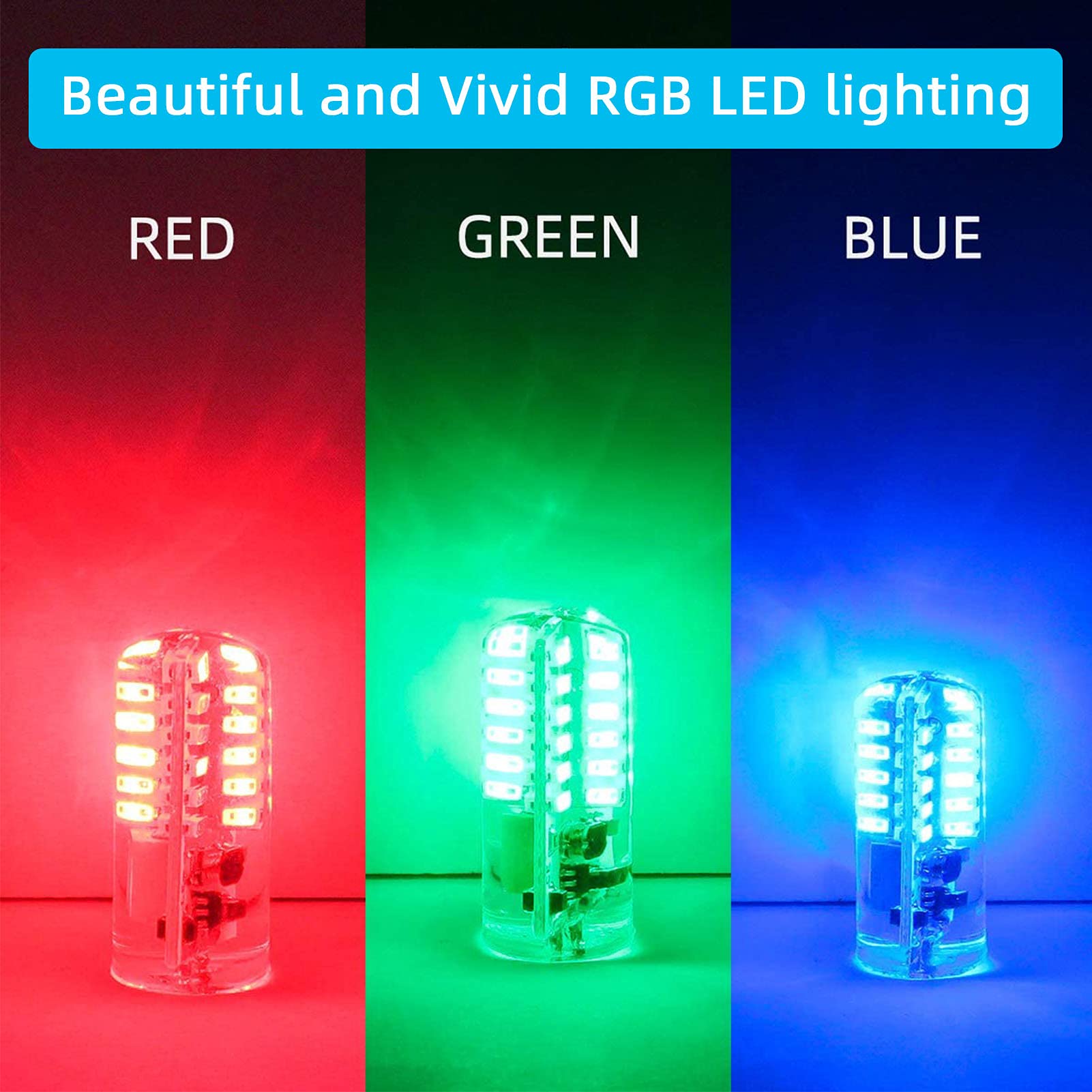 TZHILAN Green G4 LED Light Bulb 12V AC/DC 2W 48×3014 SMD 20W Halogen Bulb Equivalent, Capsule Spotlight Lamps for Landscape Holiday Decoration, Atmosphere Creation, 4-Pack