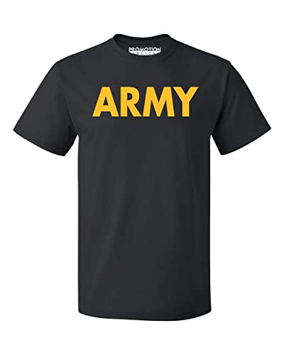 US Military Gear Army Training PT Men's T-Shirt, L, Black