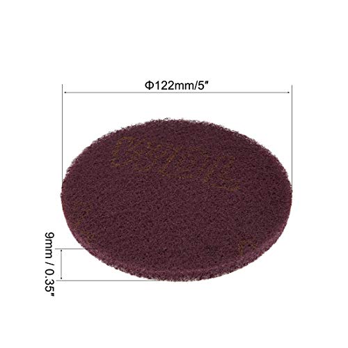 uxcell 2pcs Drill Power Brush Tile Scrubber Scouring Pads 5 Inch Hoop and Loop Surface Conditioning Disc for Household Cleaning