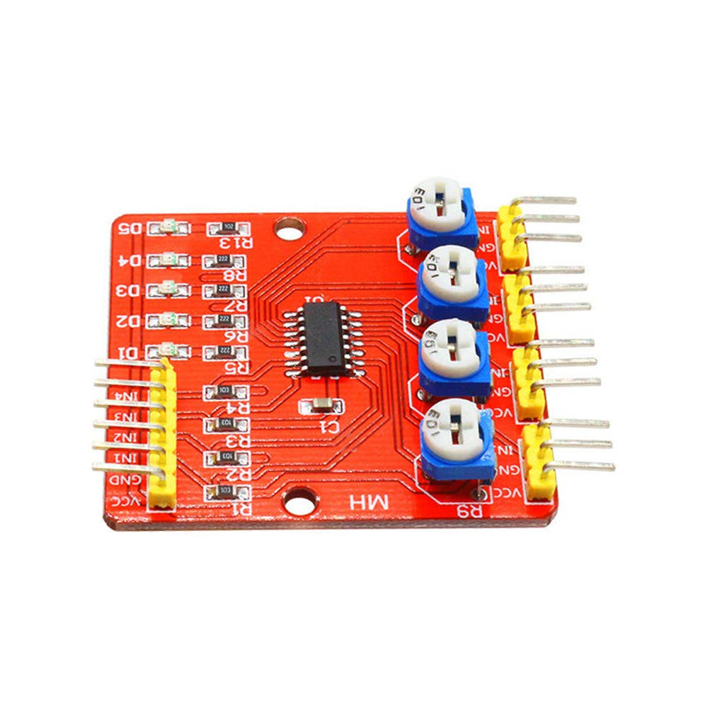 HiLetgo Four-Way Infrared Tracing Module 4 Channel Infrared Tracking Module Obstacle Avoidance Sensor 3.3V-5V for CarRobot