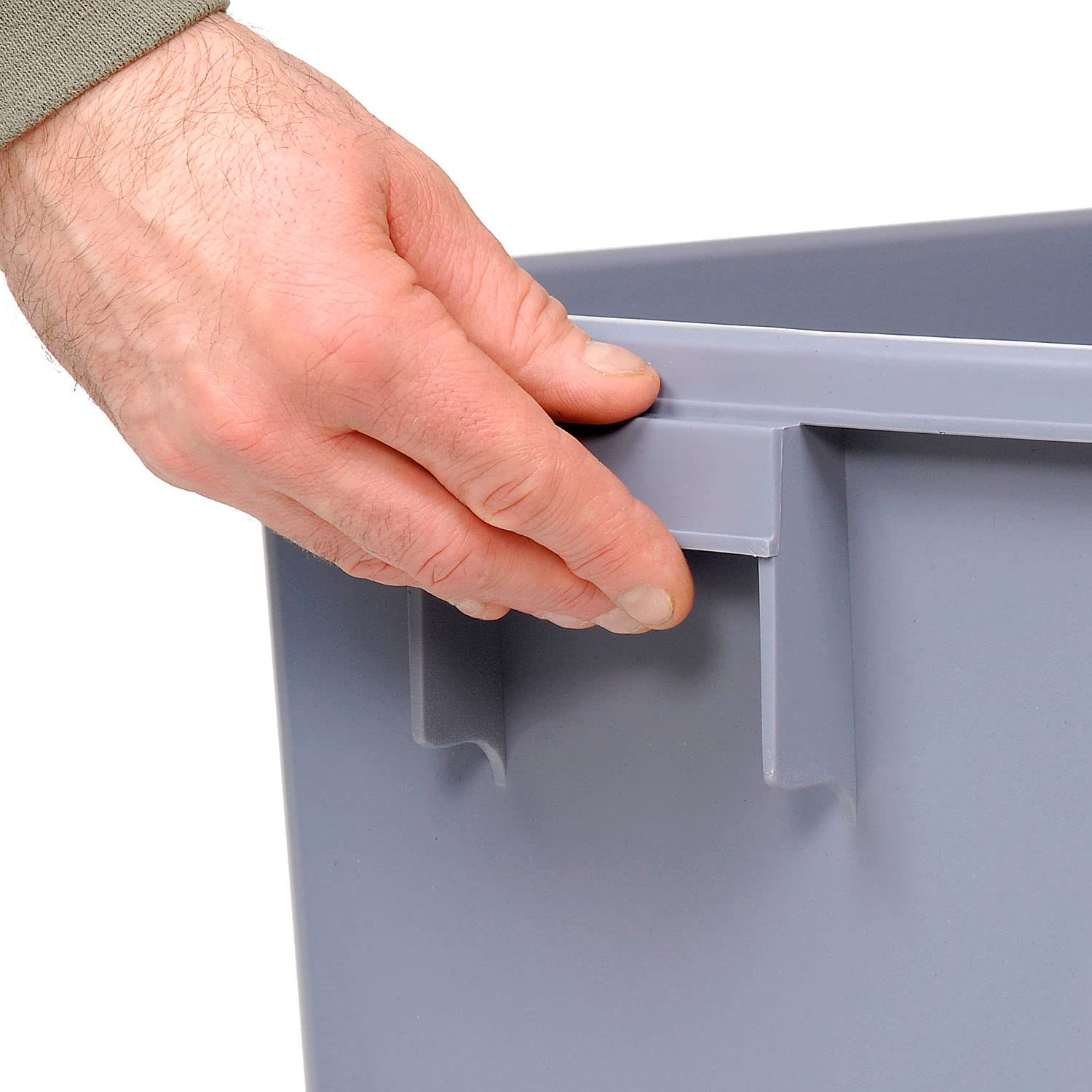 Global Industrial Recycling Container - Gray 15 Gallon 12" W X 18" D X 24" H
