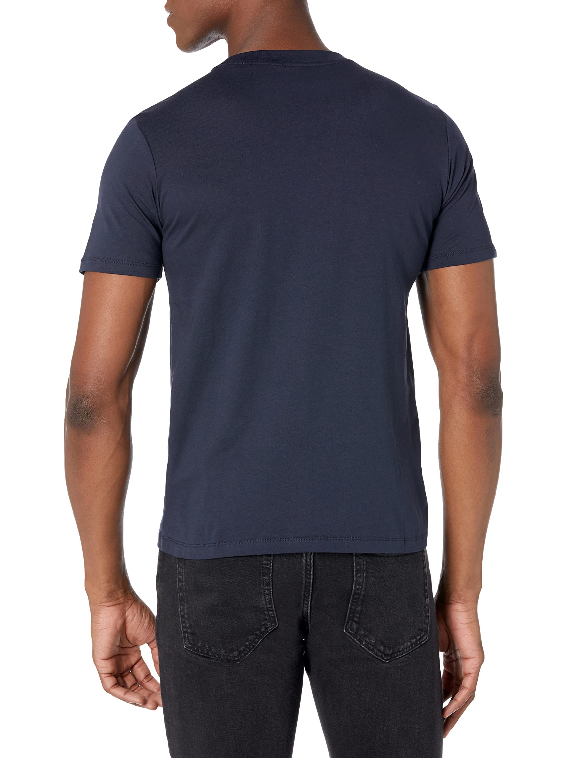HUGO Boss Mens Short Sleeve Glitch Logo Print T-Shirt T Shirt, Rich Navy, Small US