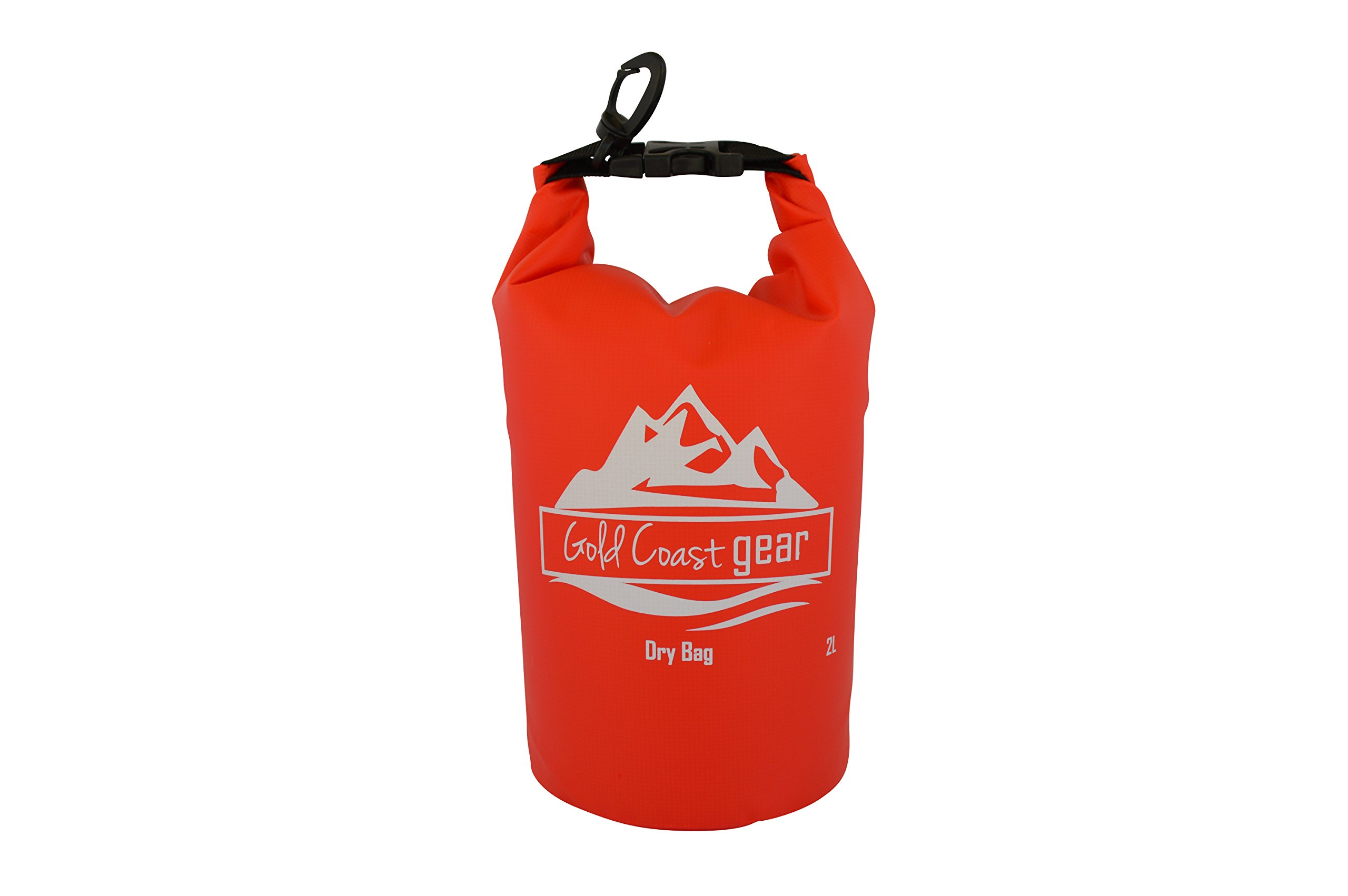 Gold Coast gear Dry Bag Waterproof Sack Multiple Sizes with Shoulder Strap (Red, 2L)