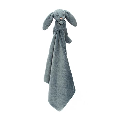 Jellycat Bashful Dusky Blue Bunny Soother Lovey Baby Security Blanket