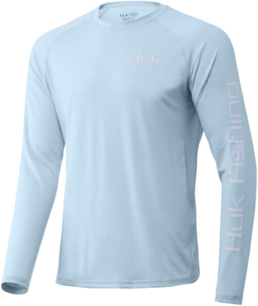 Huk Men's Americana Flag Pursuit | Long Sleeve Performance Fishing Shirt with +30 UPF Sun Protection