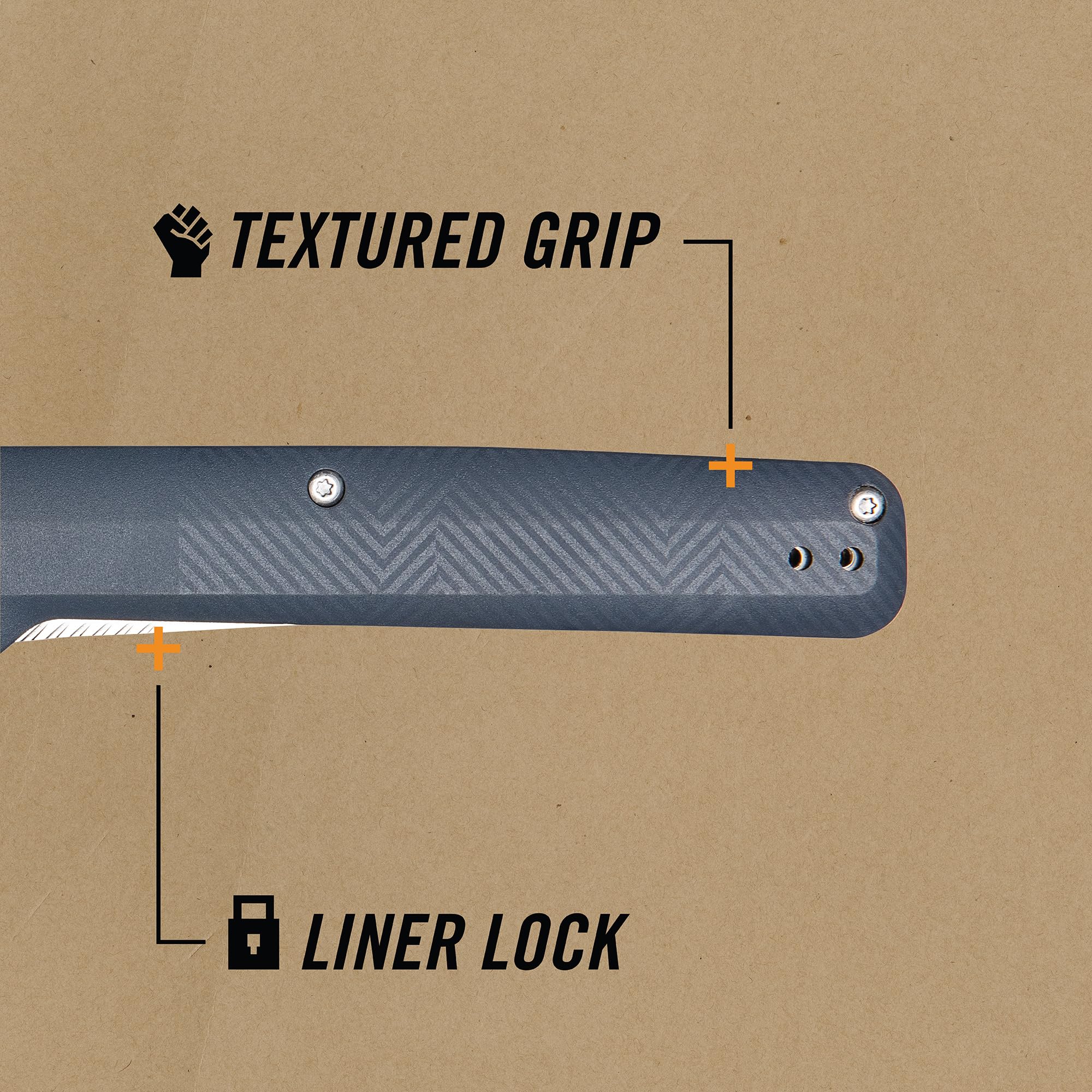 Gerber Gear Pledge Pocket Knife with Pocket Clip - 3.7" Full Panel Plain Edge Blade Folding Knife - EDC Gear and Equipment - Omni Gray