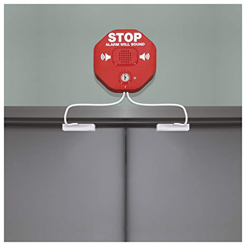 Safety Technology International, Inc. STI-6402 105 dB Exit Stopper® Multifunction Door Alarm & SmartSign "Emergency Exit Only - Security Alarm Will Sound If Door Is Opened" Bilingual Sign | 10" x 14"