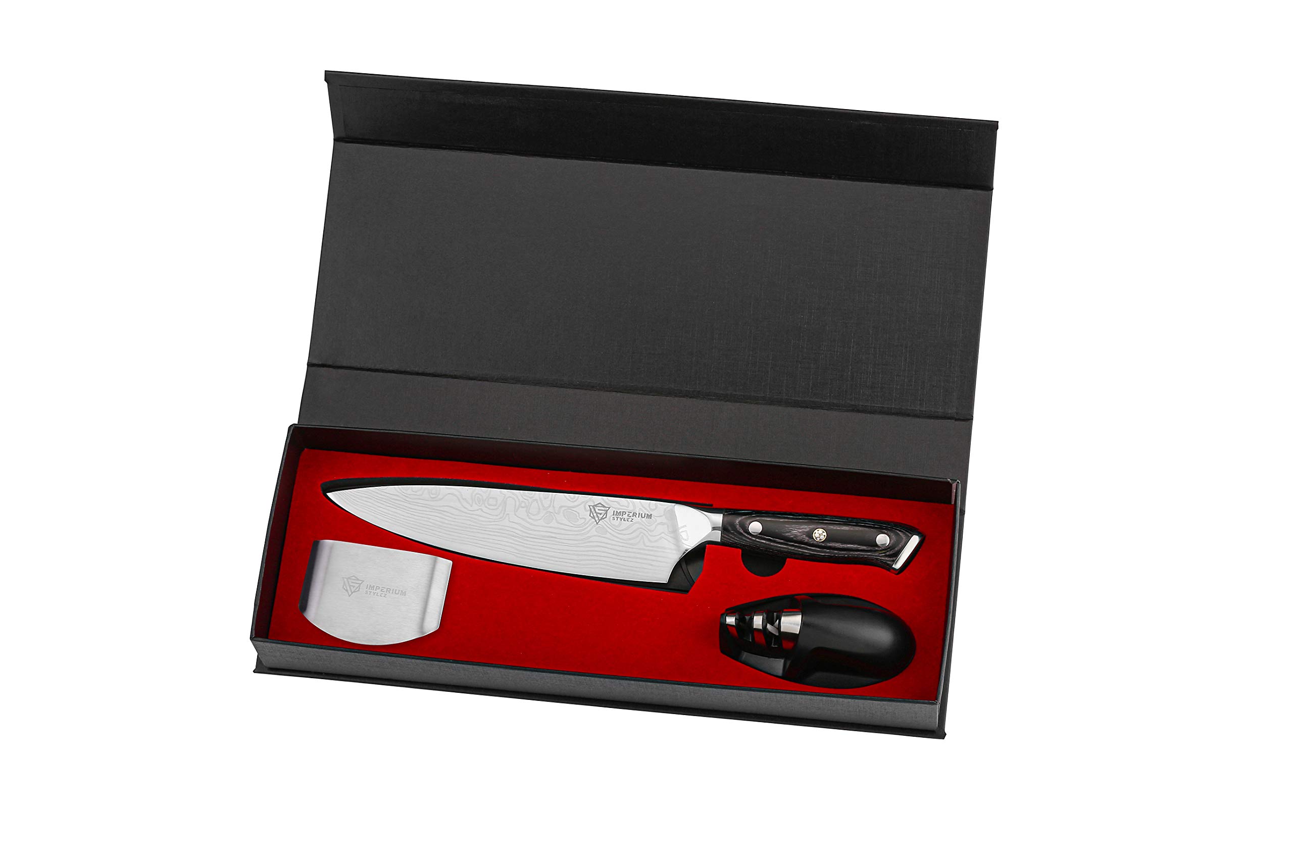 HAYUMO Ultra Sharp Knife with Blade. Knife Sharpener, Finger Guard and Gift Box Included with This Premium Chef Knife | The Best Knife for Kitchen and & Restaurants.