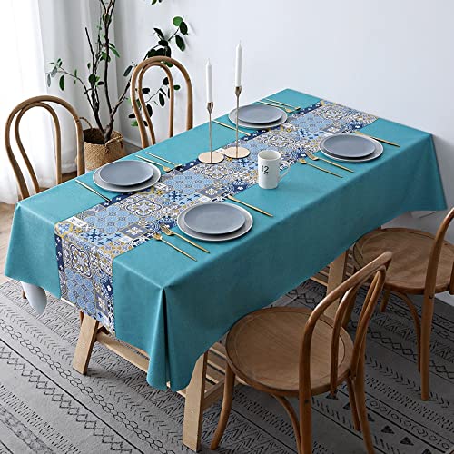 Modern Ethnic Style Bohemia Printing Tablecloth for Table Party Decoration Dining Tables Cover Anti-Stain Tablecloth A10 140x160cm