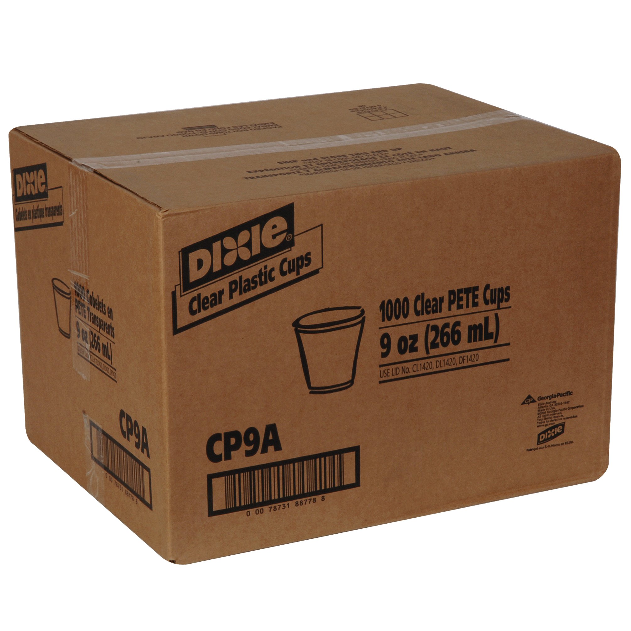 Georgia-Pacific Dixie 10 oz. PETE Plastic Cup by GP PRO (Georgia-Pacific); Clear; CP10; 1;000 Count (50 Cups Per Sleeve; 20 Sleeves Per Case)