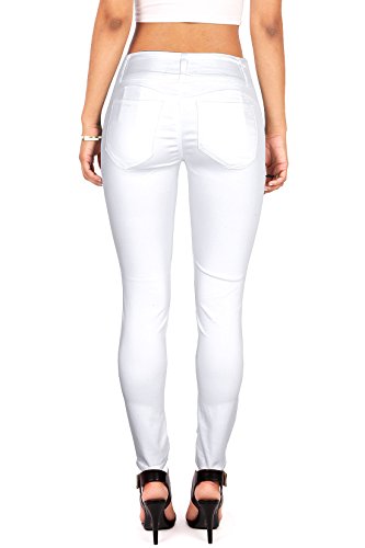 Wax Women's Juniors Body Flattering Mid Rise Skinny Jeans White 7