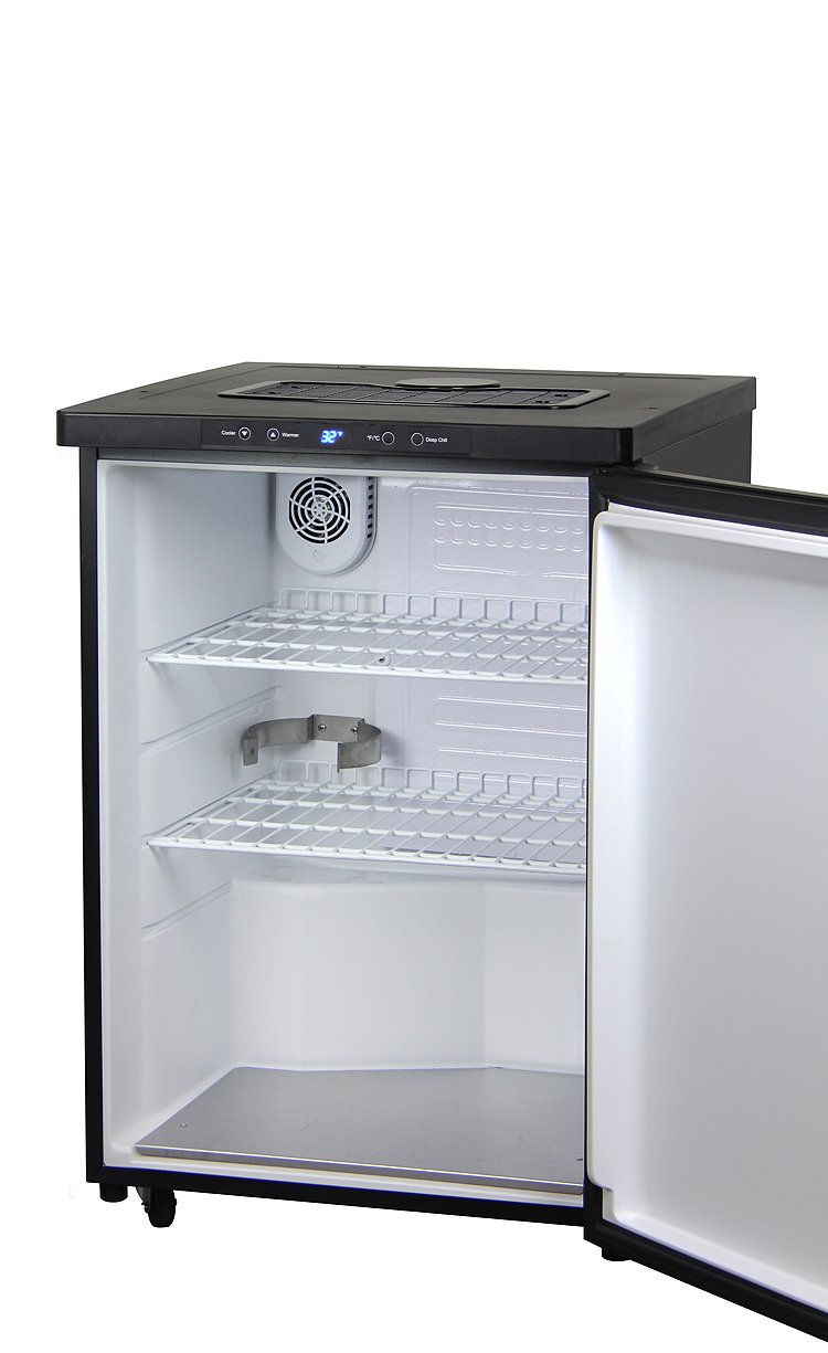 Kegco KOM30X-3 Keg Dispenser, 3-Faucet, Black Stainless Steel