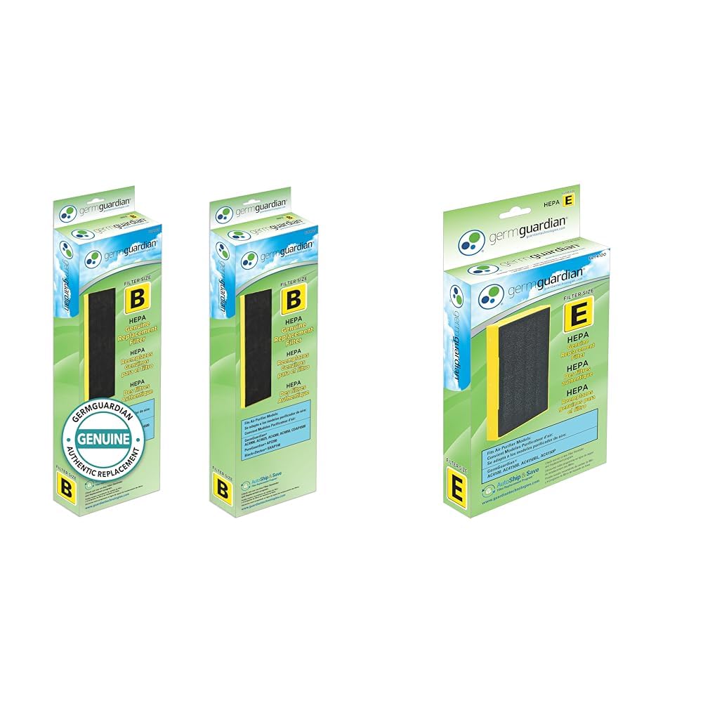 GermGuardian Air Purifier Filter FLT4825 Genuine HEPA Replacement Filter B & Guardian Technologies GermGuardian Air Purifier Filter FLT4100 Genuine HEPA Replacement Filter E