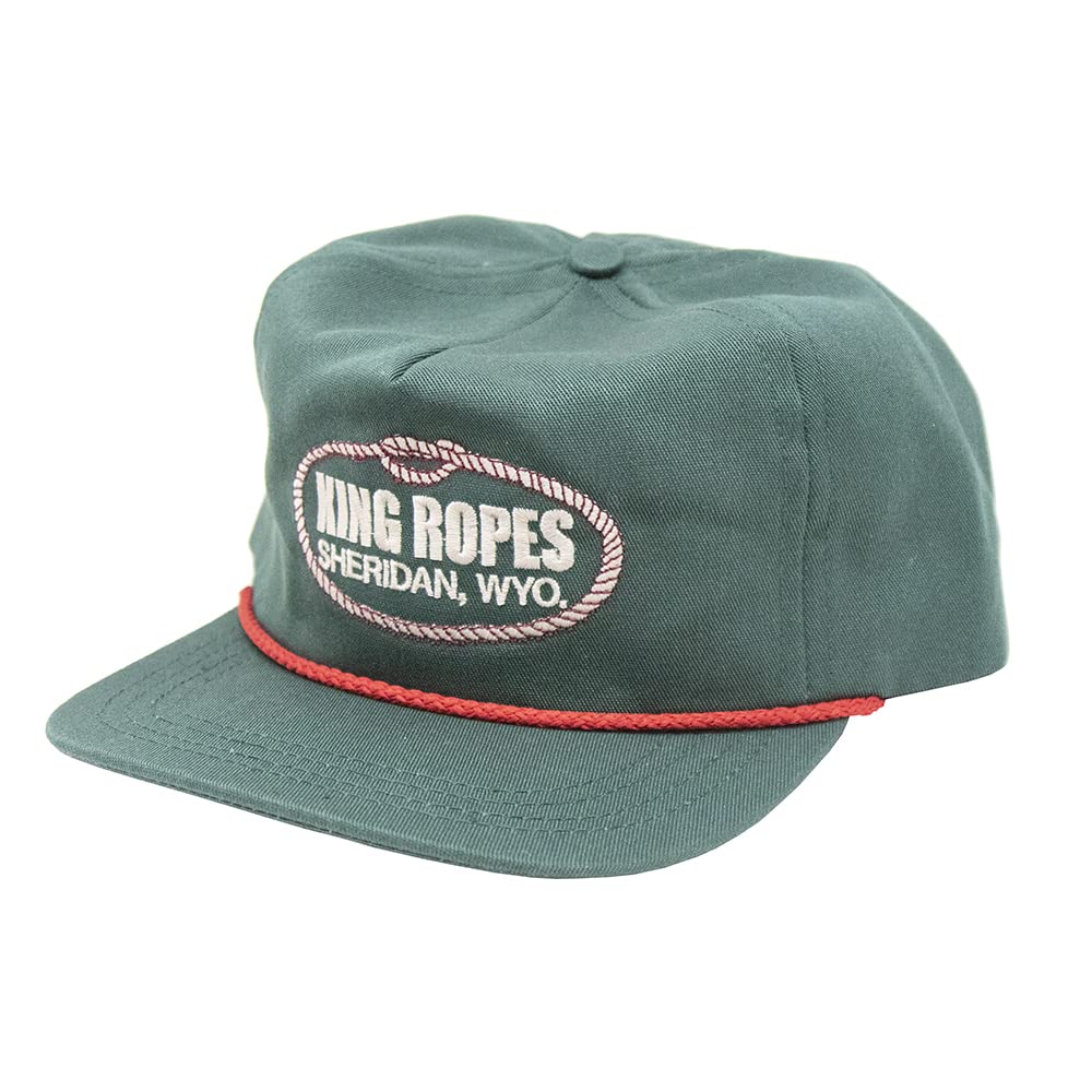Kings Saddlery mens King Ropes 5-Panel Cotton-Polyester Adjustable Trucker Hat (Green/Red) 0-8